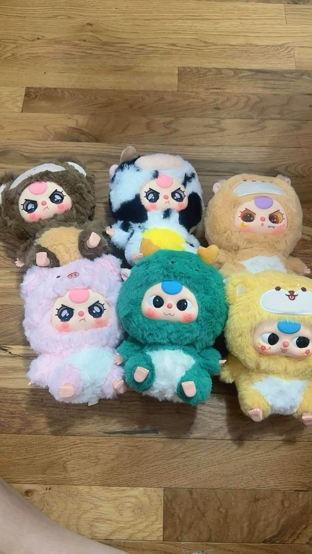 Baby Three Rabbit Macaron Cute Bunny Plush Series Blind Box