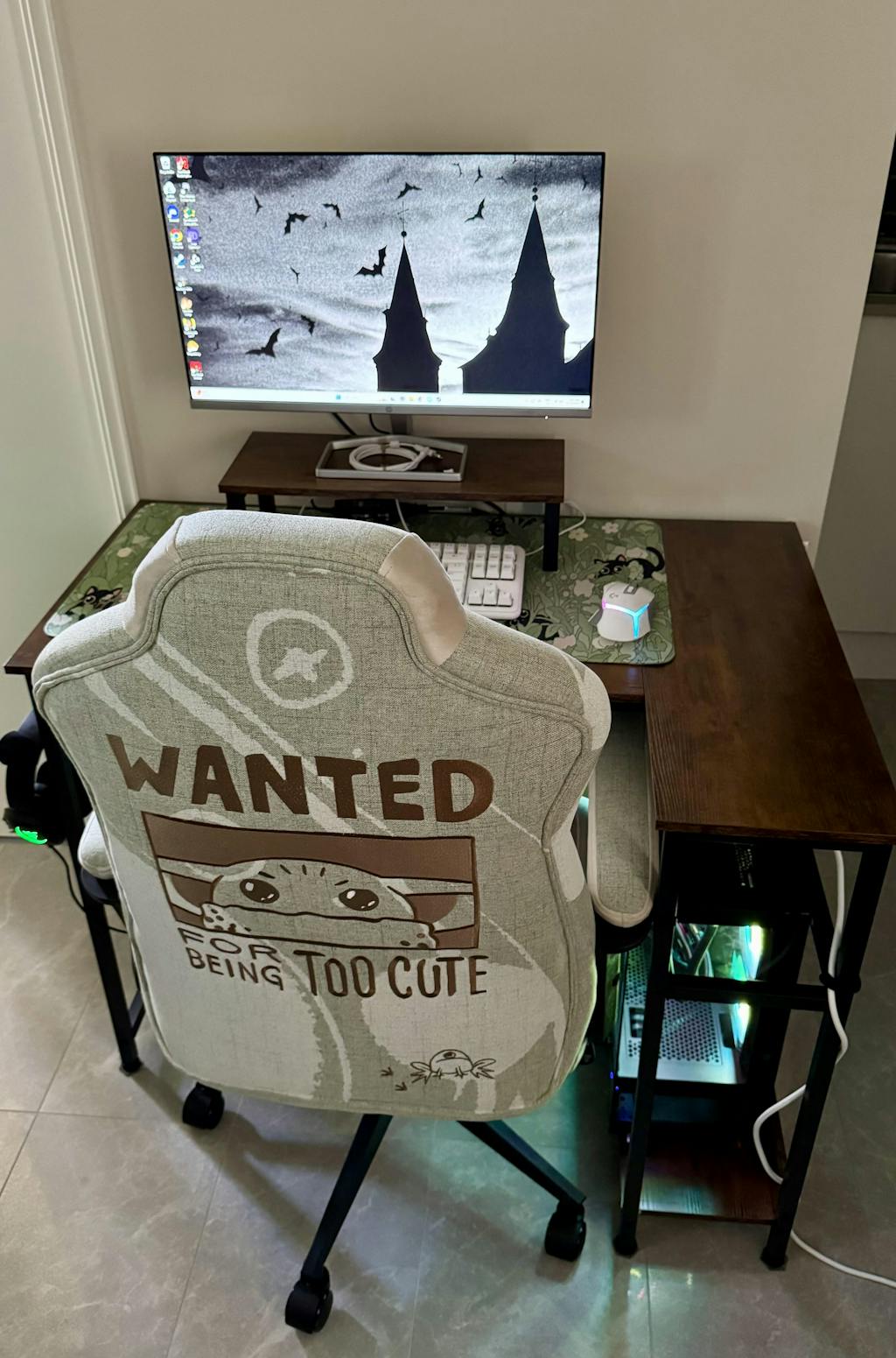 TTRacing Duo V4 Air Threads Fabric Gaming Chair - Grogu Edition