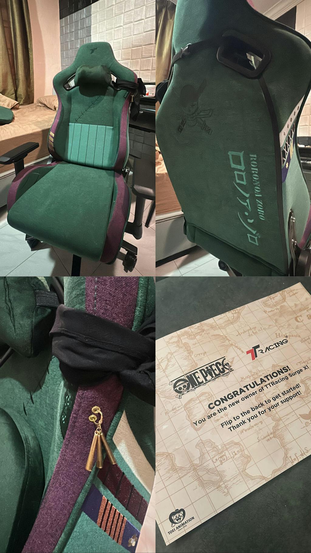 TTRacing Surge X Air Threads Fabric Gaming Chair - Zoro Edition ...