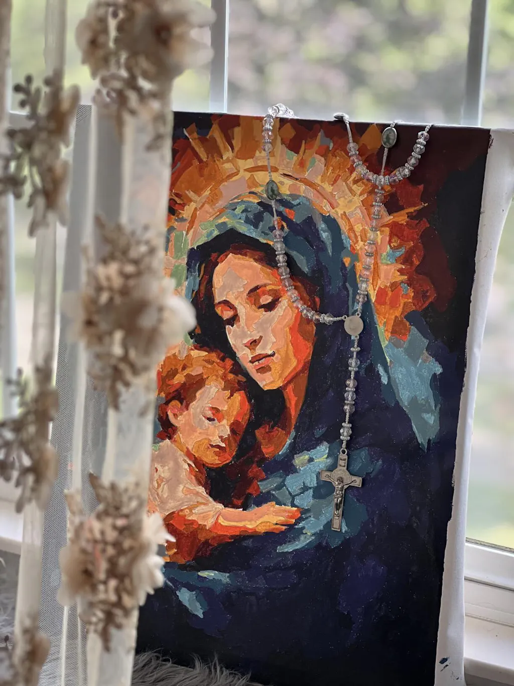Mother Mary with Baby Jesus Paint by Numbers – Tucocoo