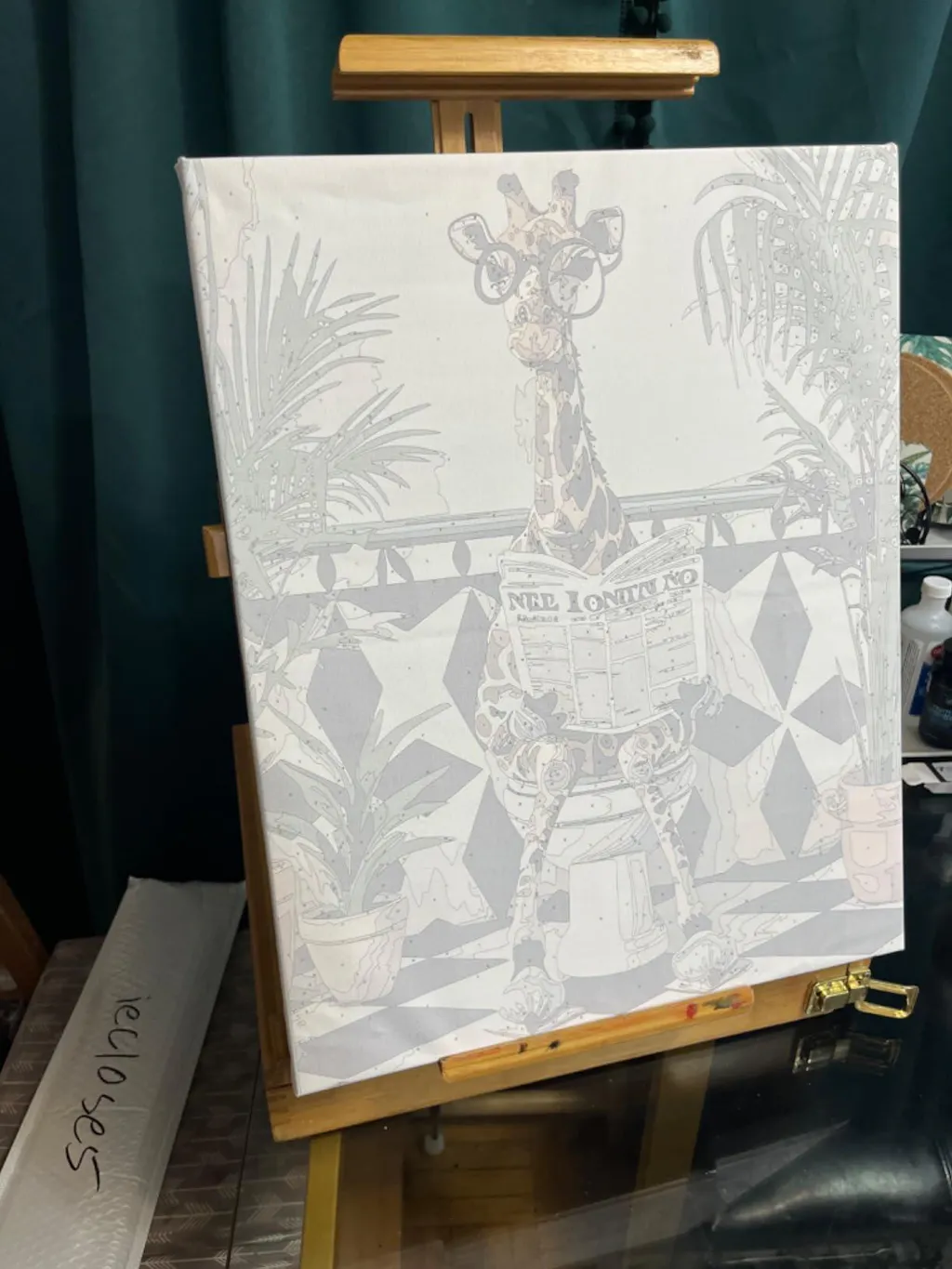 Giraffe on the Toilet Paint by Numbers – Tucocoo