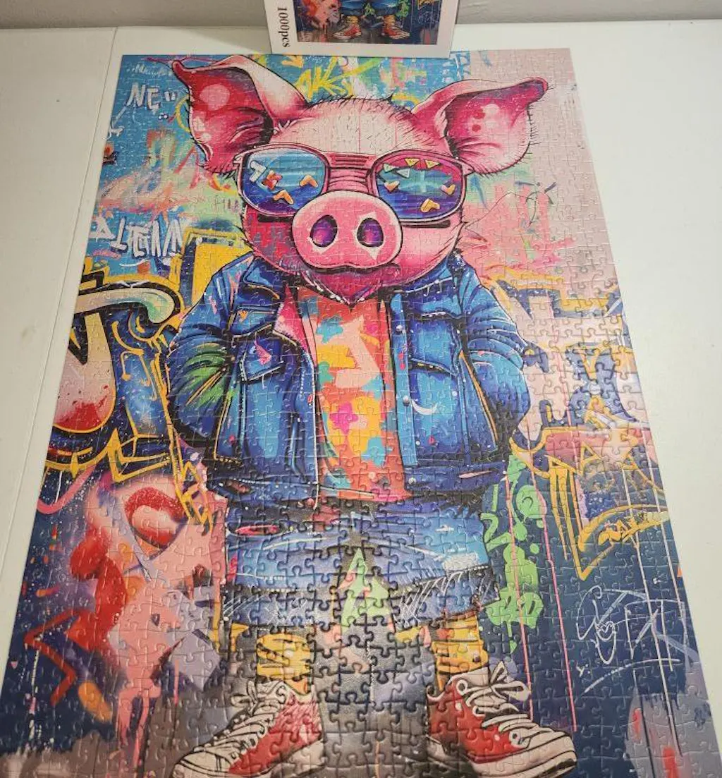 Cool Pig Street Art Jigsaw Puzzle – Tucocoo