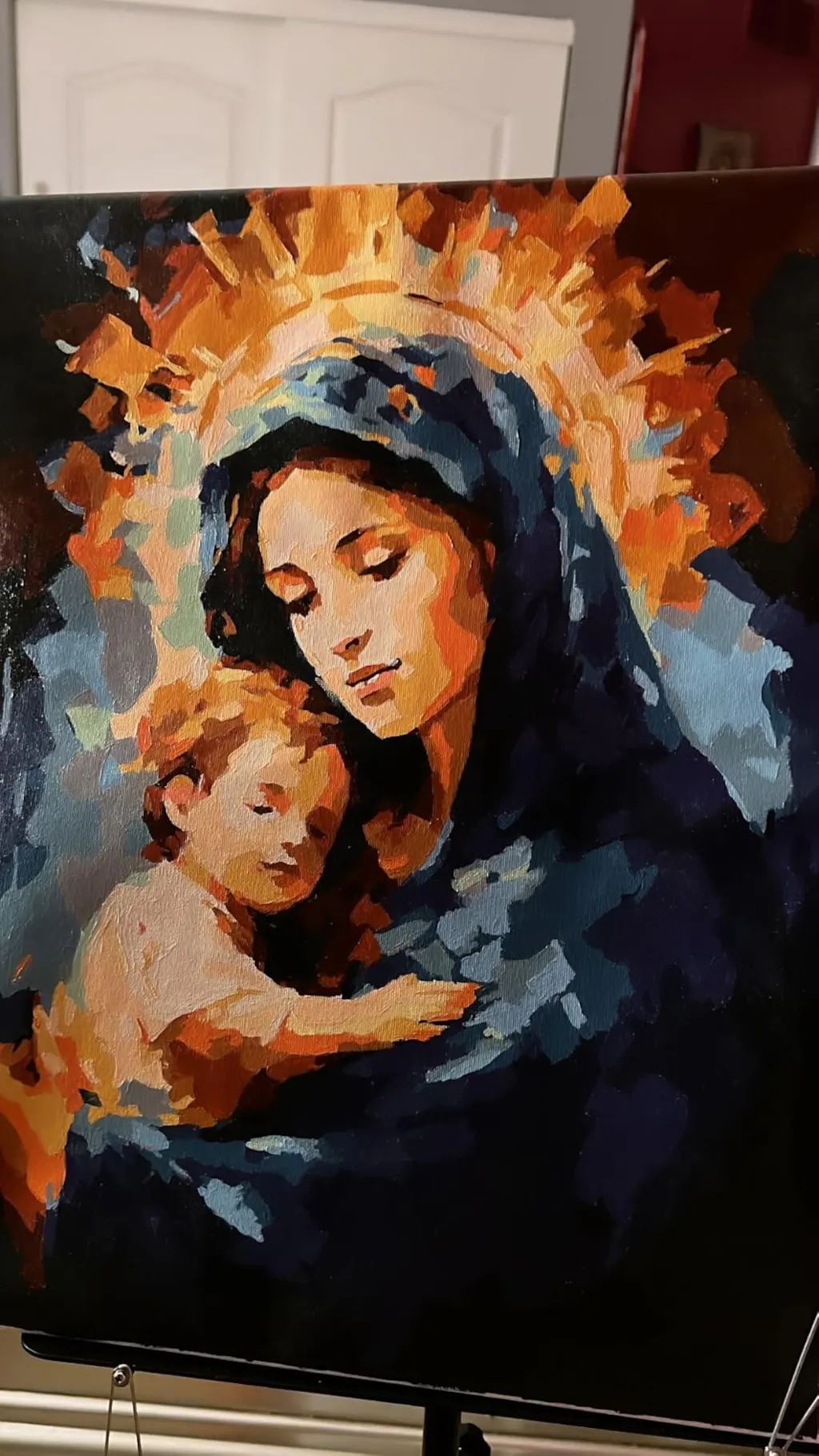 Mother Mary with Baby Jesus Paint by Numbers – Tucocoo