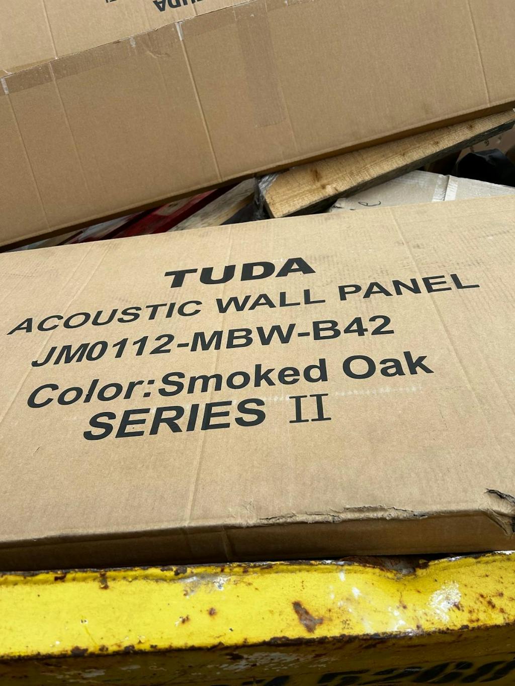 Oak Acoustic Wood Wall Panel Wide Slat Series 2 - 240x60cm | Tuda Grass