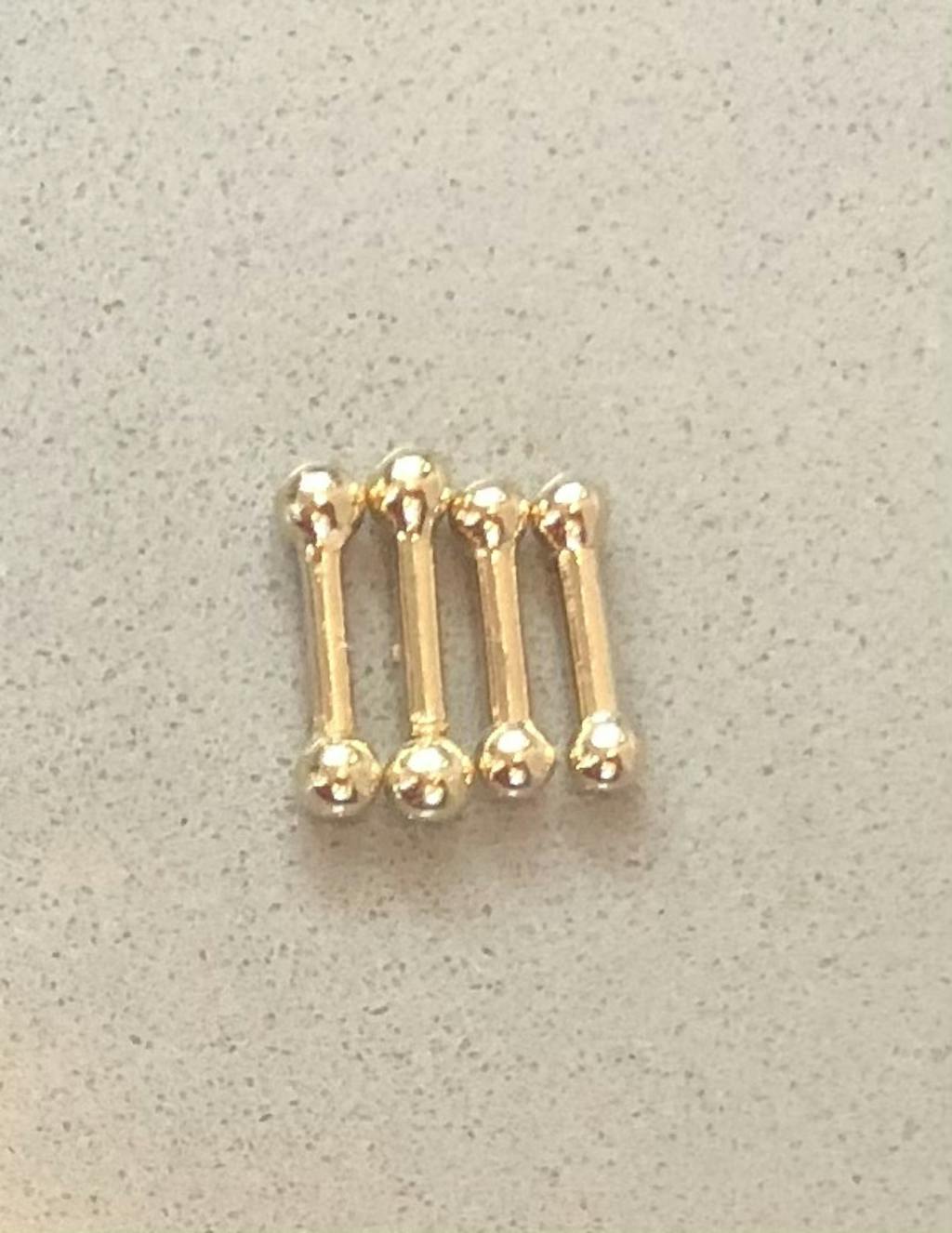 14g Yellow 14k Gold Straight Barbell | Tulsa Body Jewelry