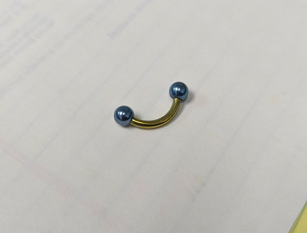 10g Titanium Curved Barbell (internal) | Tulsa Body Jewelry