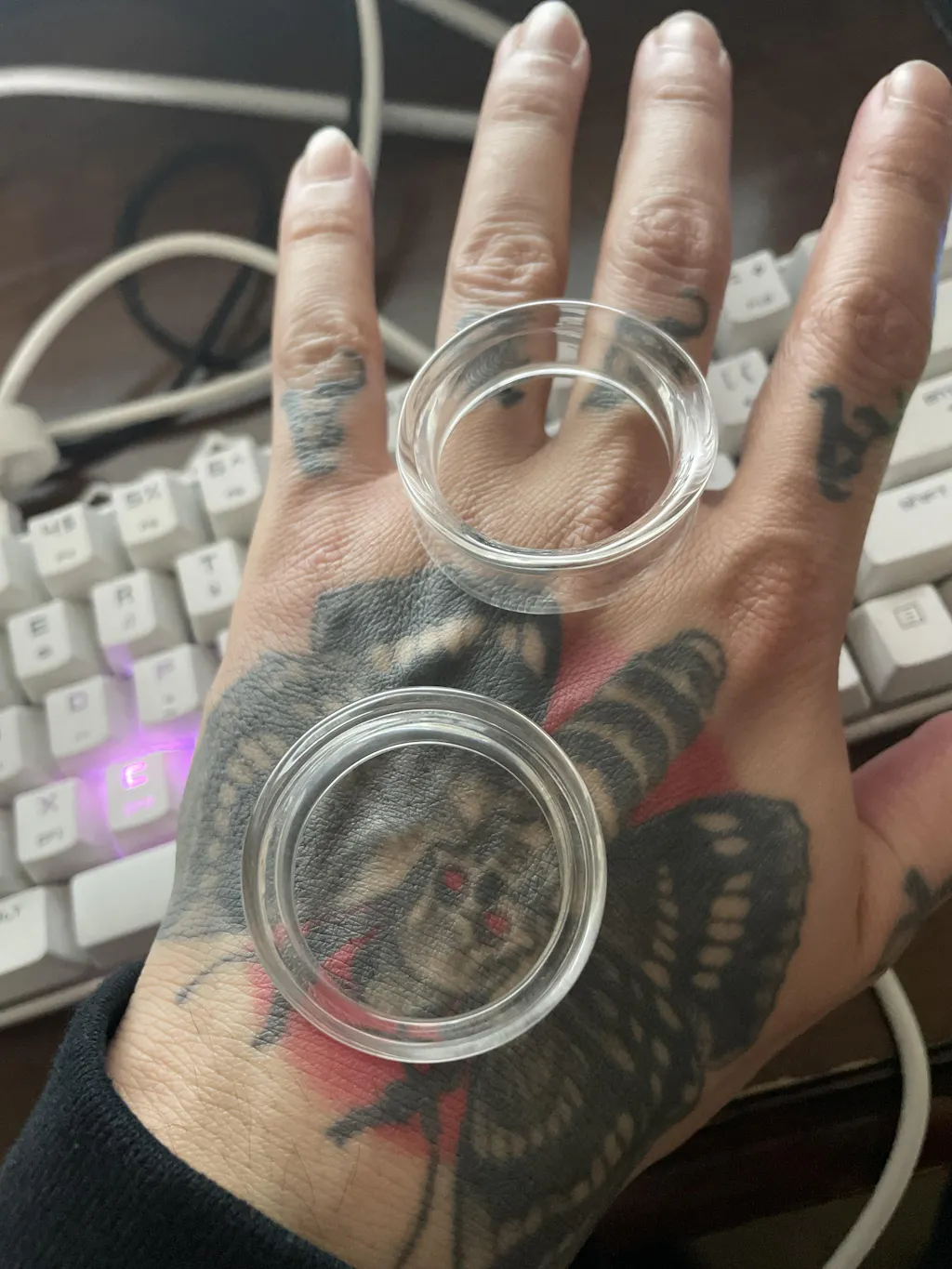 Clear Double Flare Glass Tunnels | Glasswear Studios – Tulsa Body Jewelry