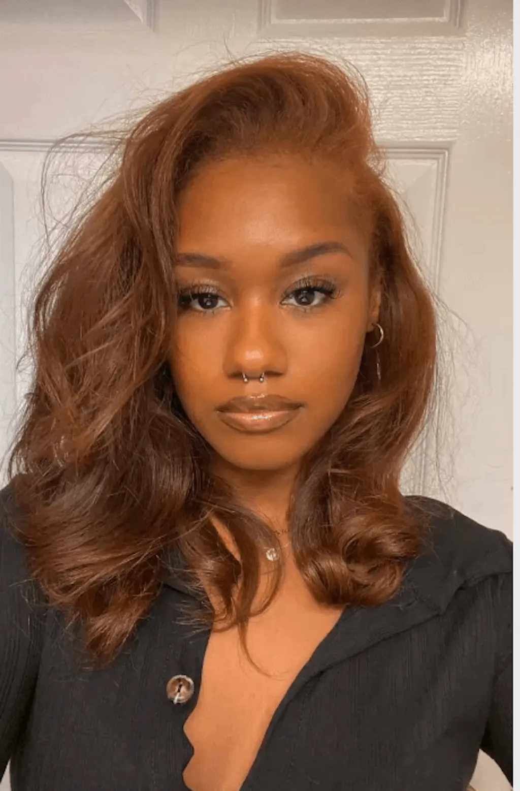 Hairstylist Works Elegant Short Light Honey Brown Colored Glueless Hum ...