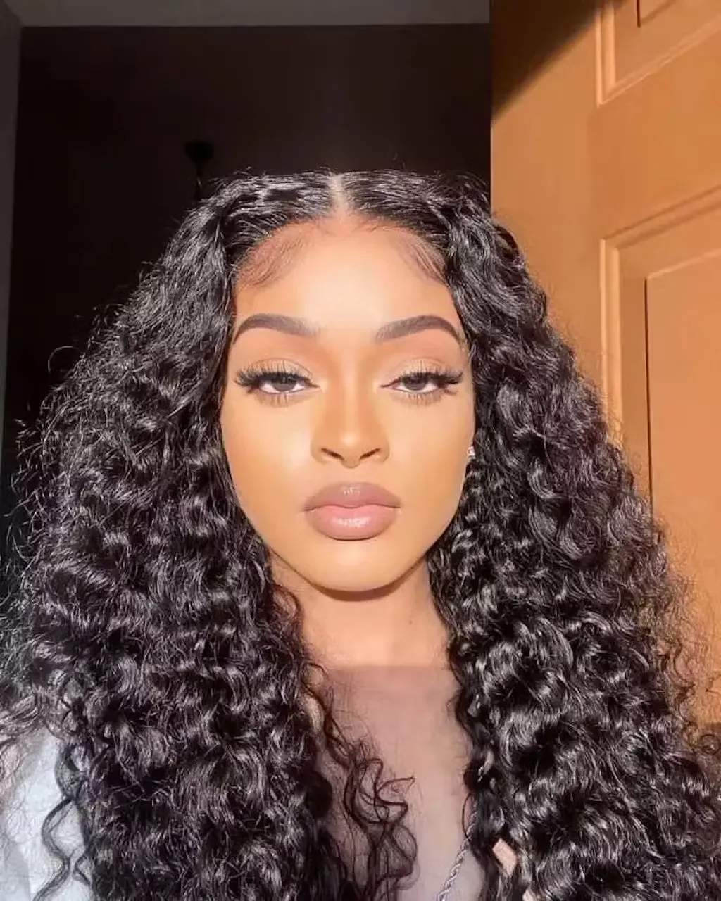 Tuneful Jerry Curly 13x6 Transparent Lace Frontal Human Hair 180% Dens ...