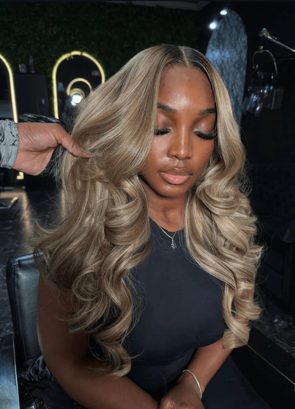 Tuneful Professional Toned Platinum with Mushroom Brown Lowlights Huma ...