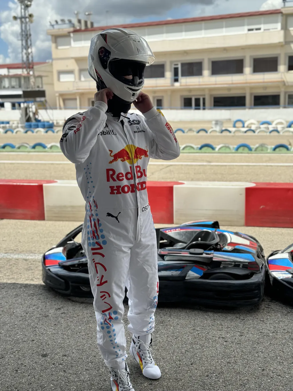 White Go Kart Racing suit With Free Gloves & Balaclava – Turbo X Gears