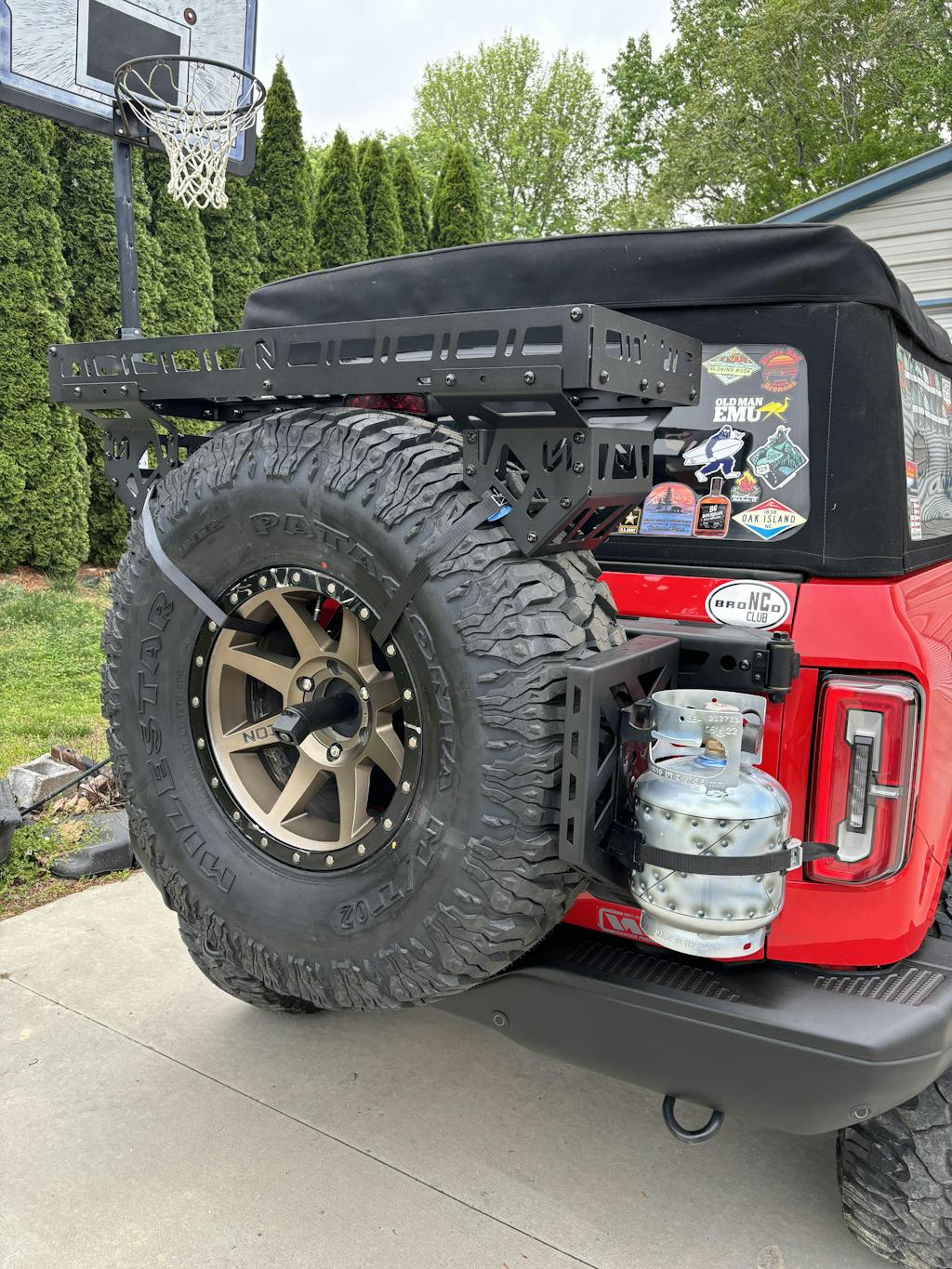 Universal Offroad Spare Tire Storage Rack - Offroad Ice Chest Carrier ...