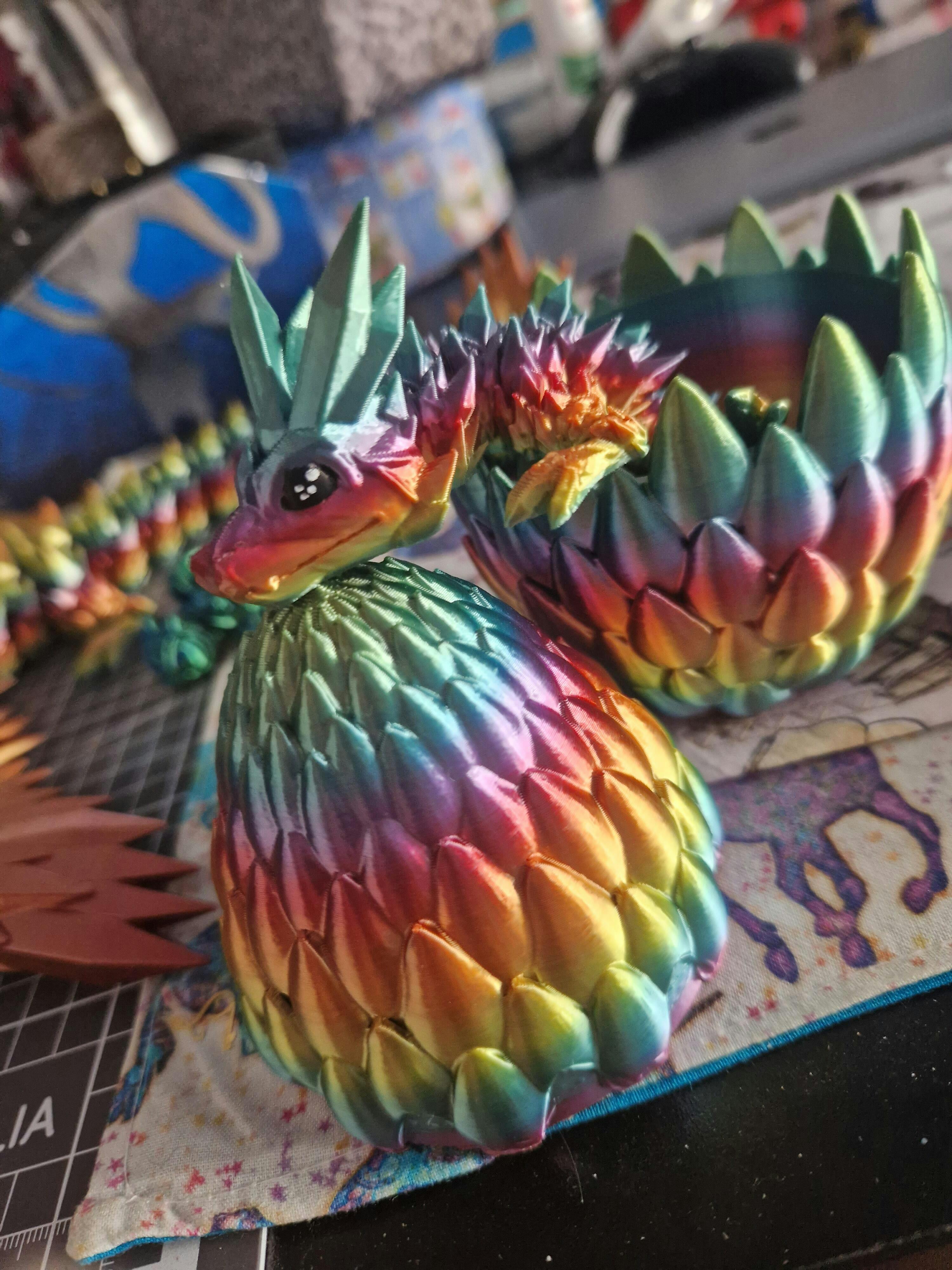 Baby Crystal Dragon | Fully Articulated | 3D Printed – Turtle Creations