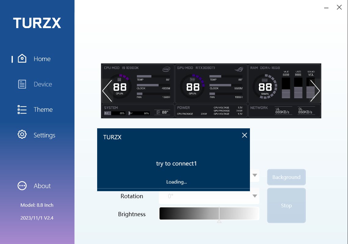 8.8inch | 22.35cm | Smart Screen – TURZX-Monitor