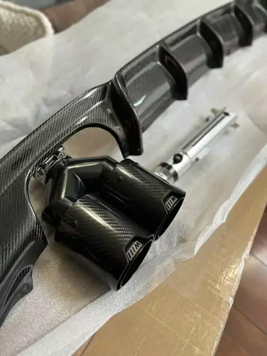 BMW 3 Series F30/F31 M Tech Carbon Rear Diffuser Quad Pipe