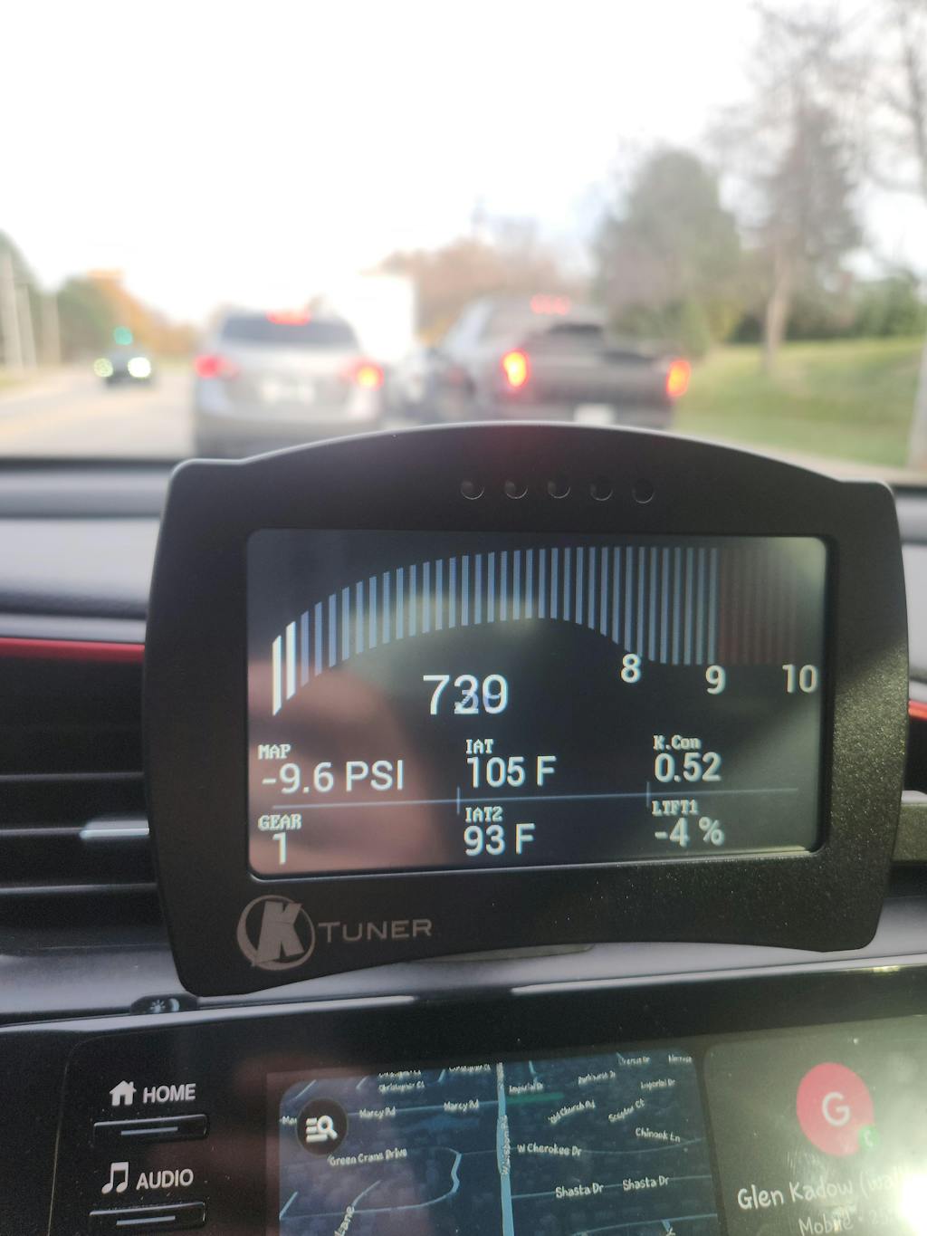 KTuner V2 Above Stereo Mount for 2016 Honda Civic