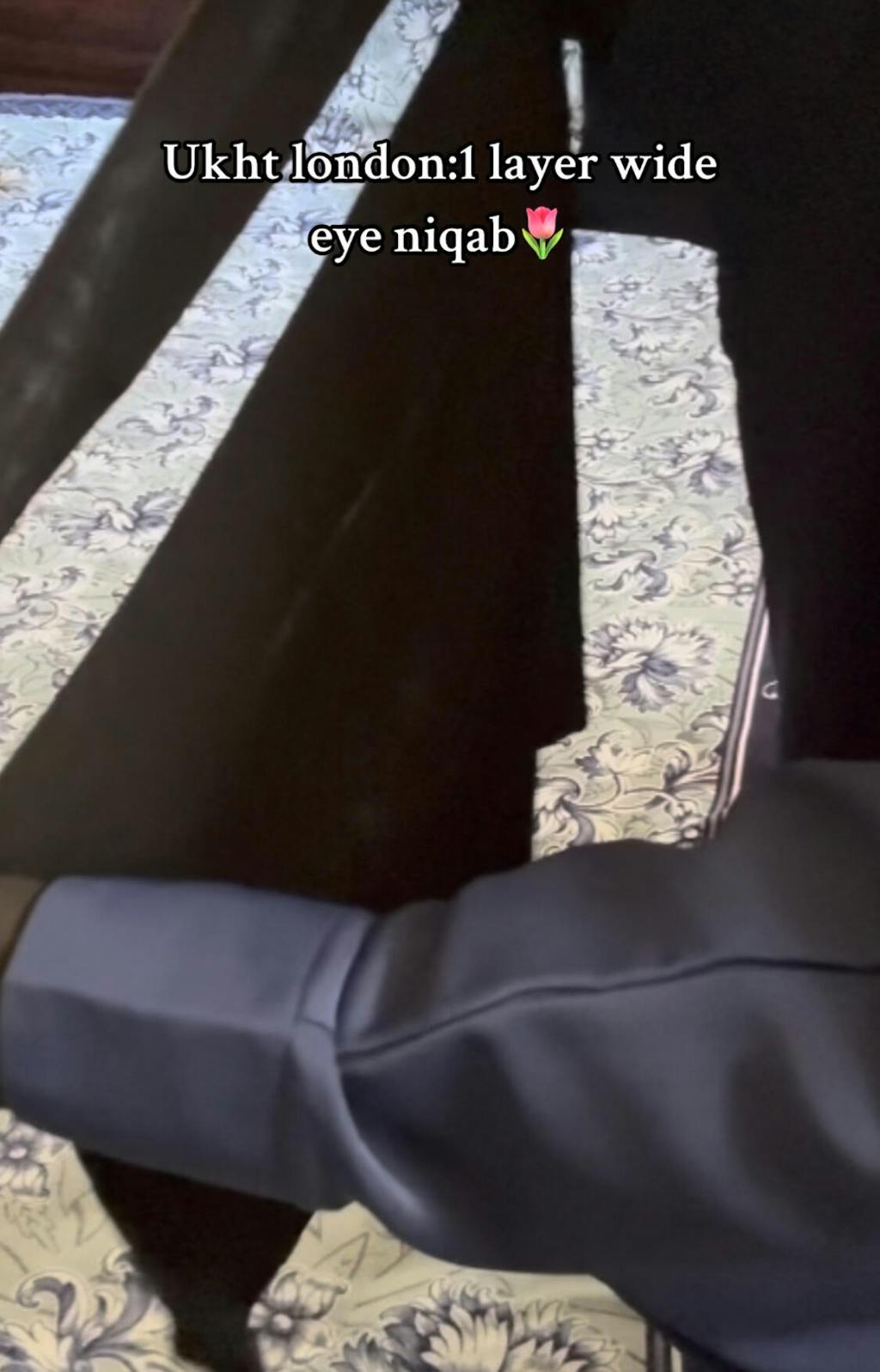 Medium 14.5" 1 Layer Wide Eye Niqab | Black - UKHT LONDON