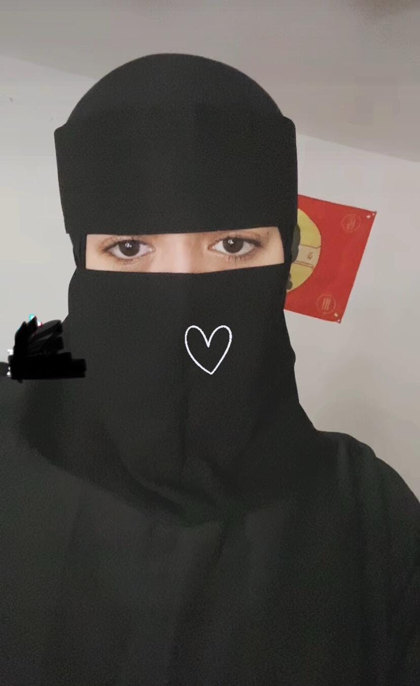 Saudi Niqab | Extra Short | Elasticated Sides - UKHT LONDON