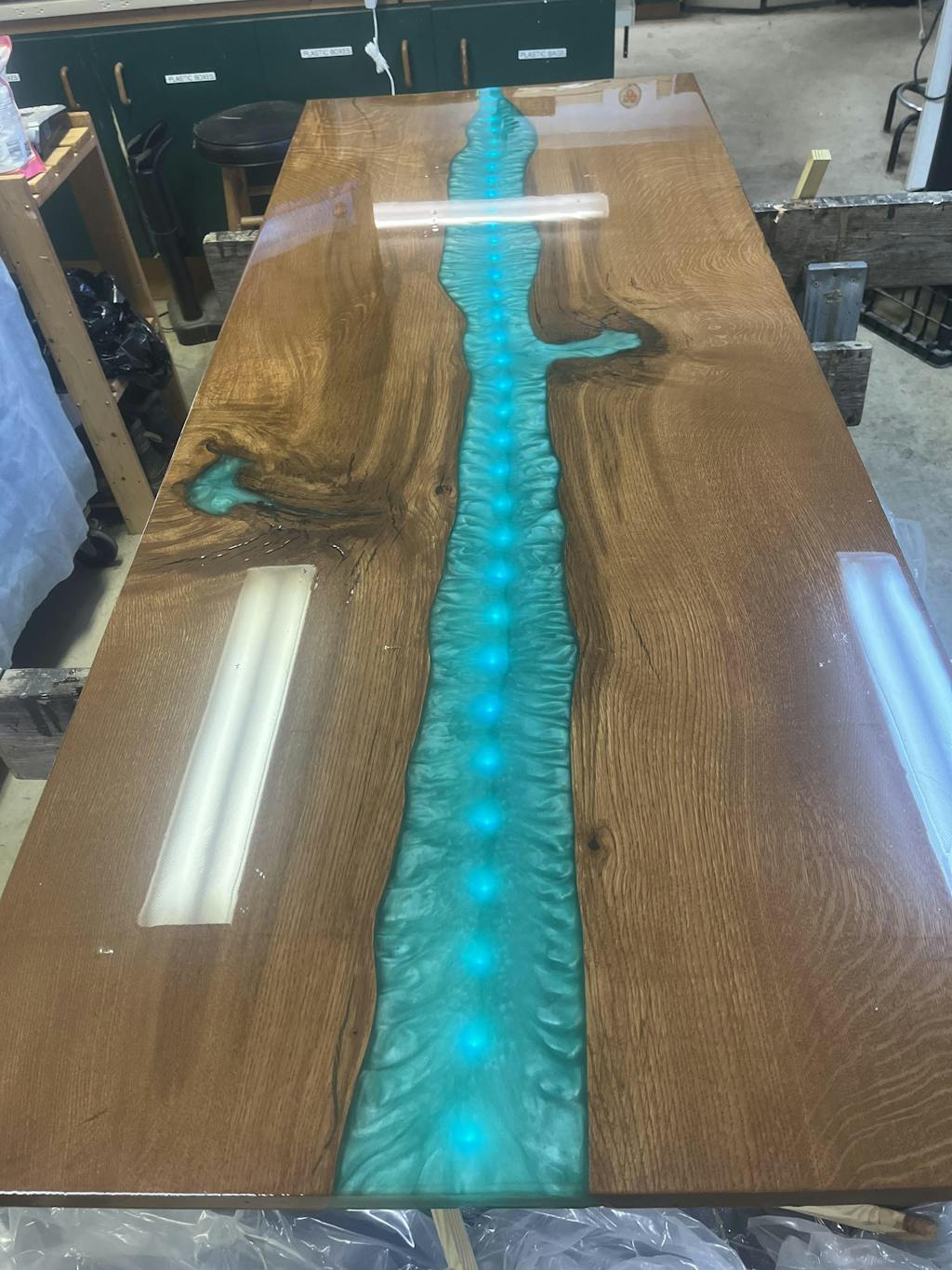 River Table Turquoise Epoxy Color Powder by Pigmently