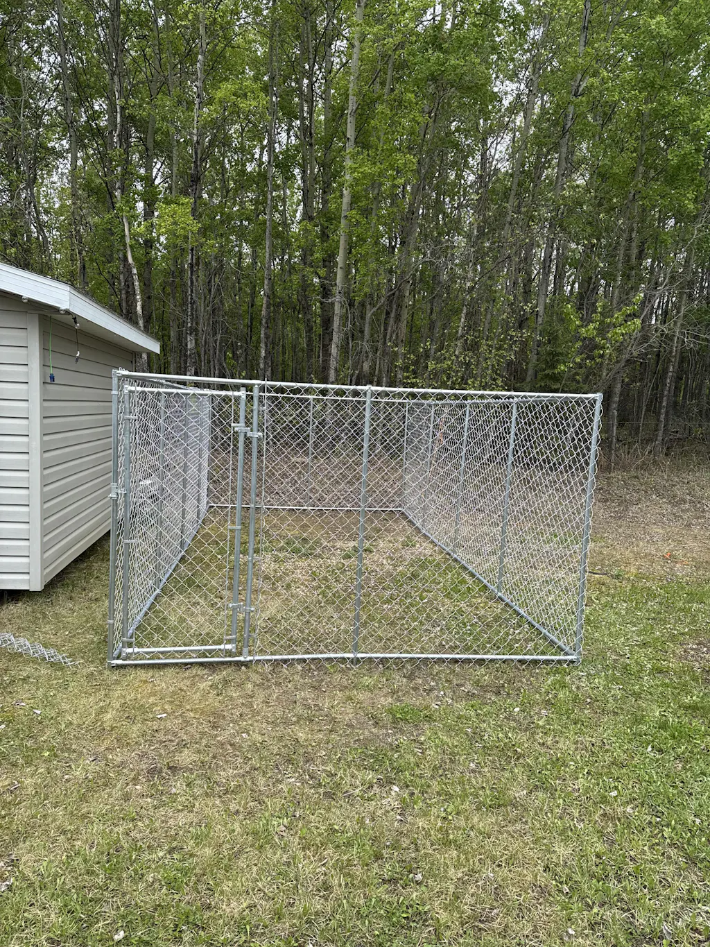 20' x 10' x 6' Chain Link Dog Kennel Fence – Outdoor Pet Enclosure ...