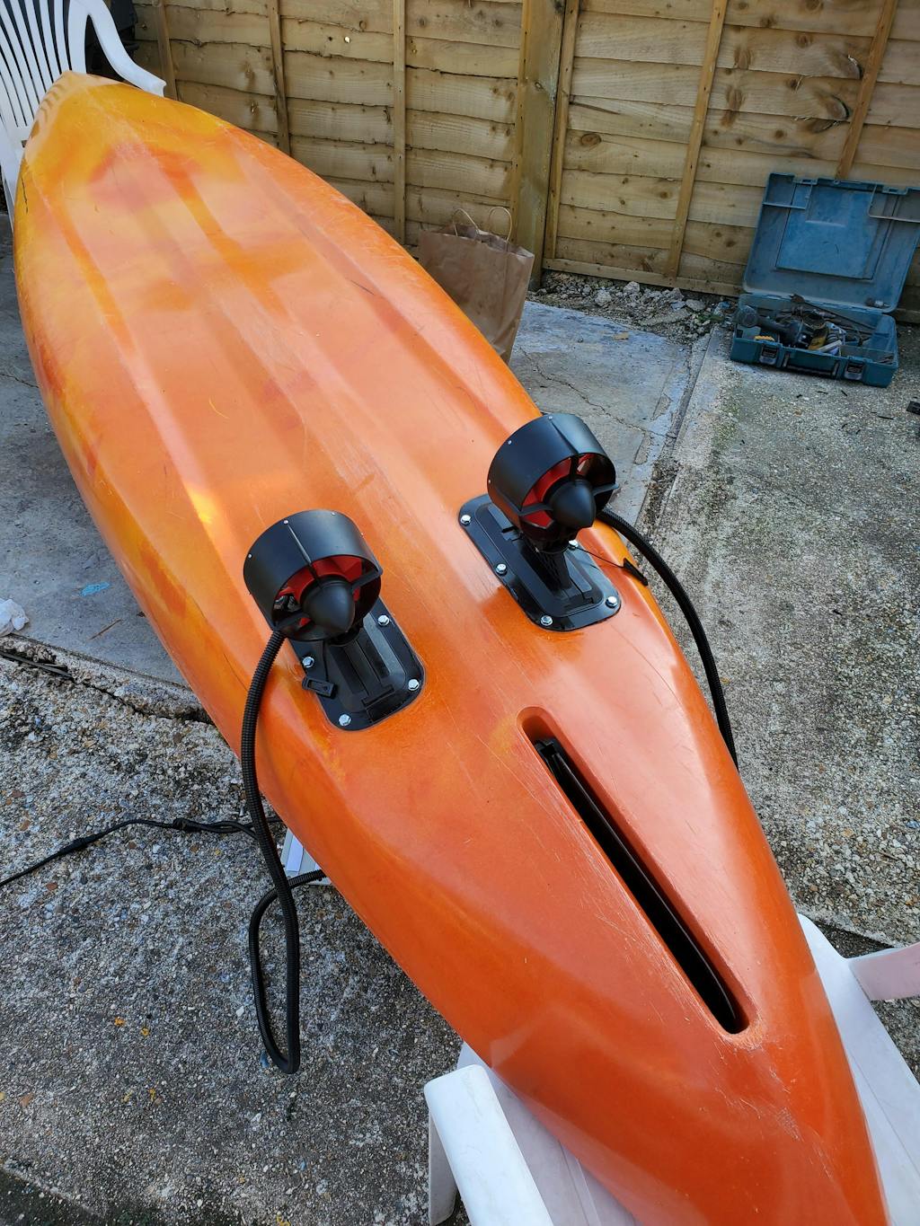 APISQUEEN 24V/12V TWO U92 SET UNDERWATER THRUSTER WITH WATERPROOF REMO ...