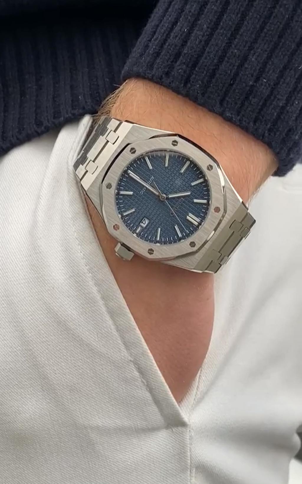 Seiko Mod - 41mm Royal Oak Automatic Navy Blue Dial – Uniq Watch Mods