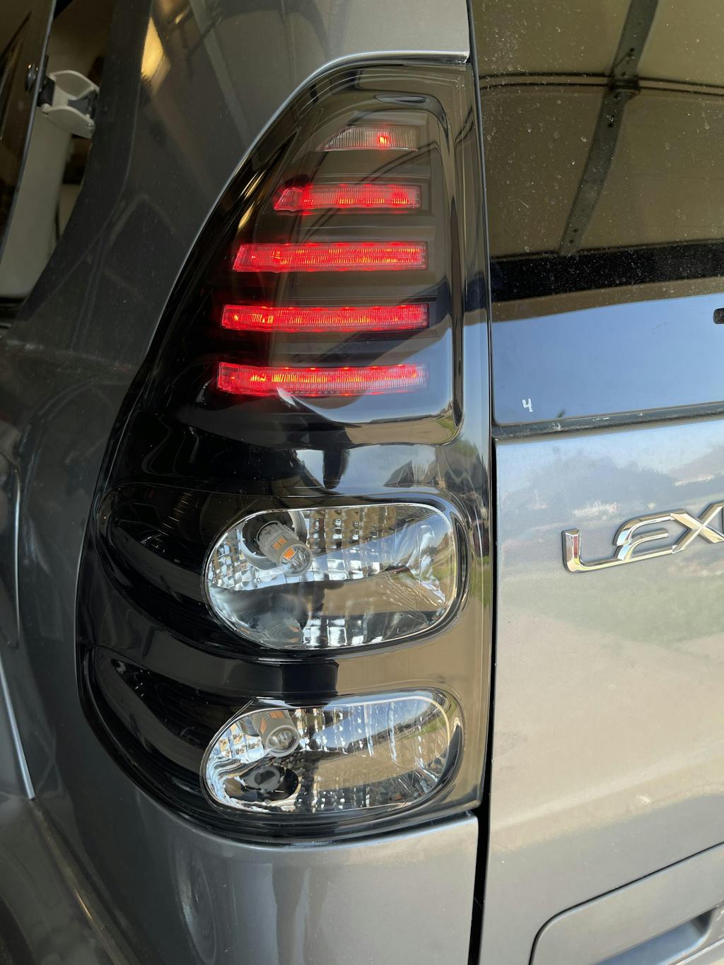 2003-2009 Lexus GX470 GX 470 JDM Style Black/Smoke LED Tail Light ...