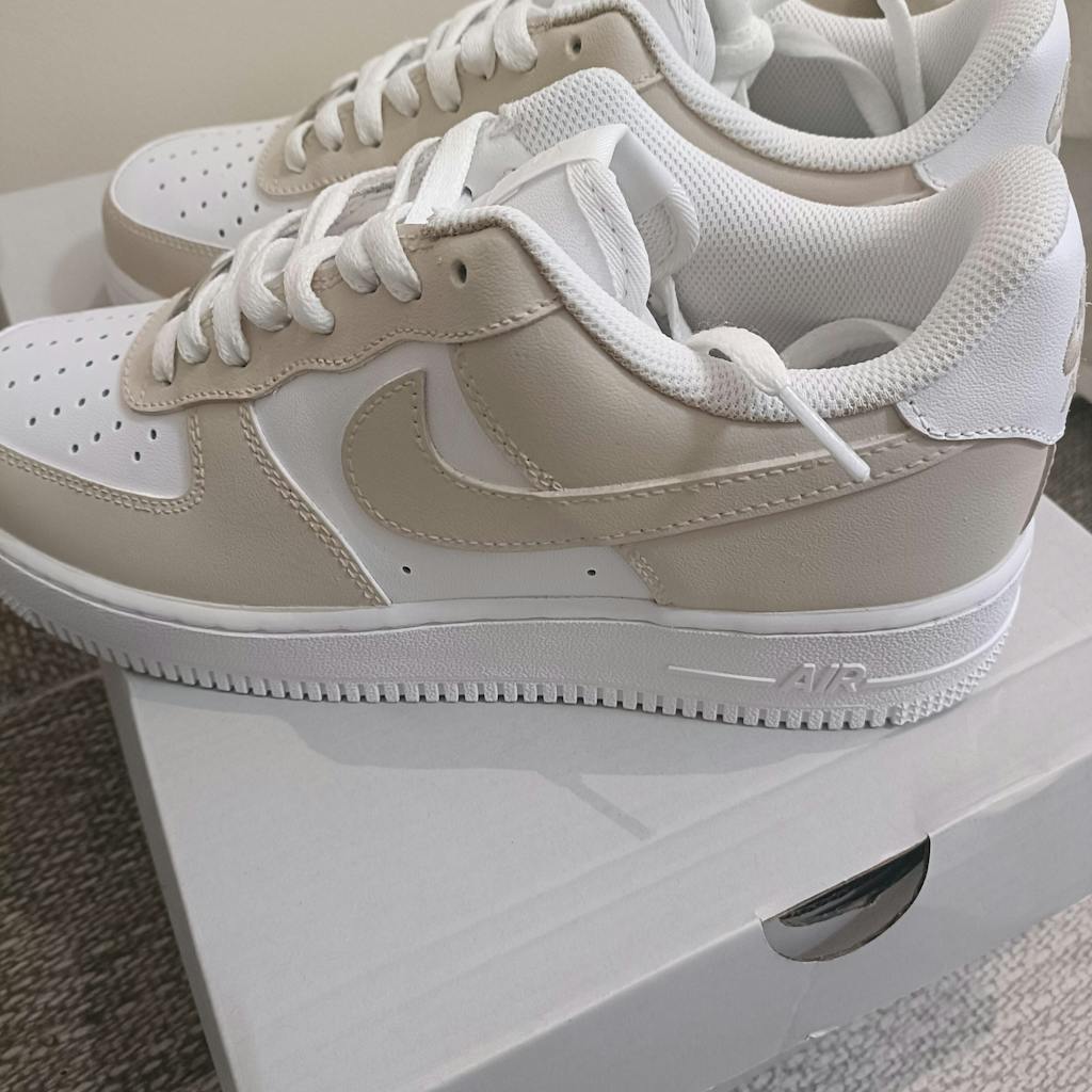 Beige Brown AF1 Custom Air Force 1 – unitecustom