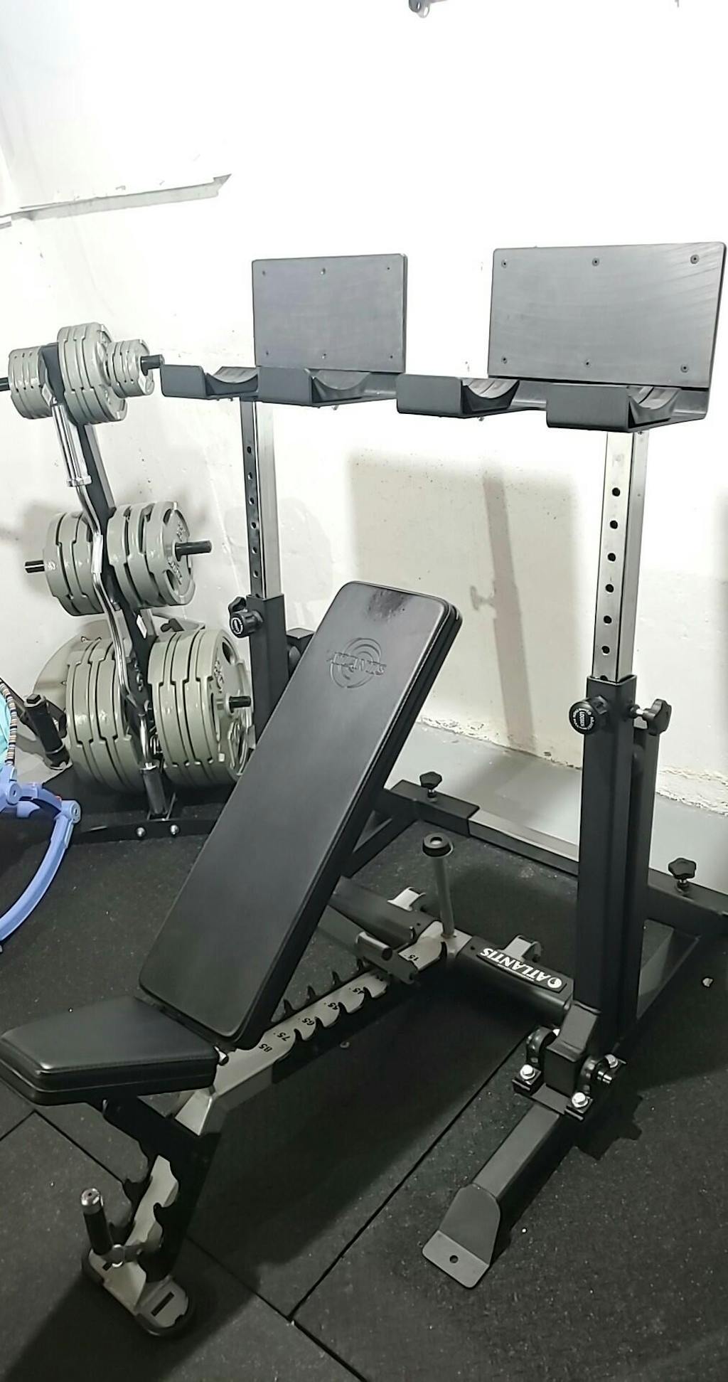 PB 1085 Adjustable Horizontal Dumbbell Spotter Stands With Pivot Syste ...