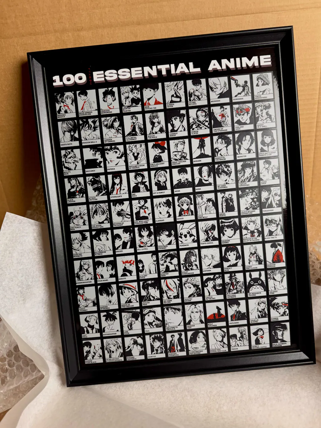 Top 100 Anime of all time | Scratch-Off Poster – Unreallist