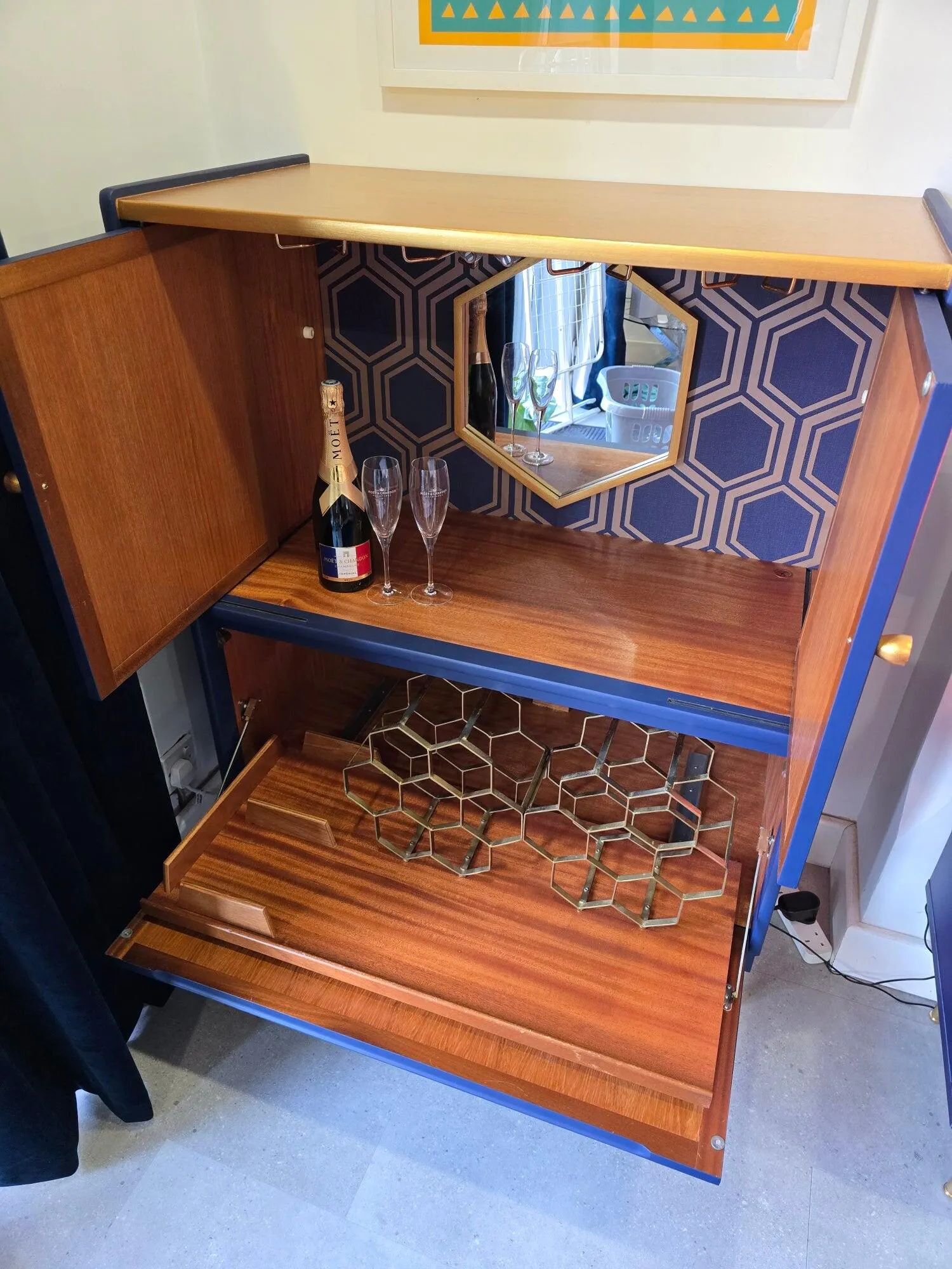 MADE TO ORDER: Original Vintage Painted Dressing Table, Art Deco Inspi ...