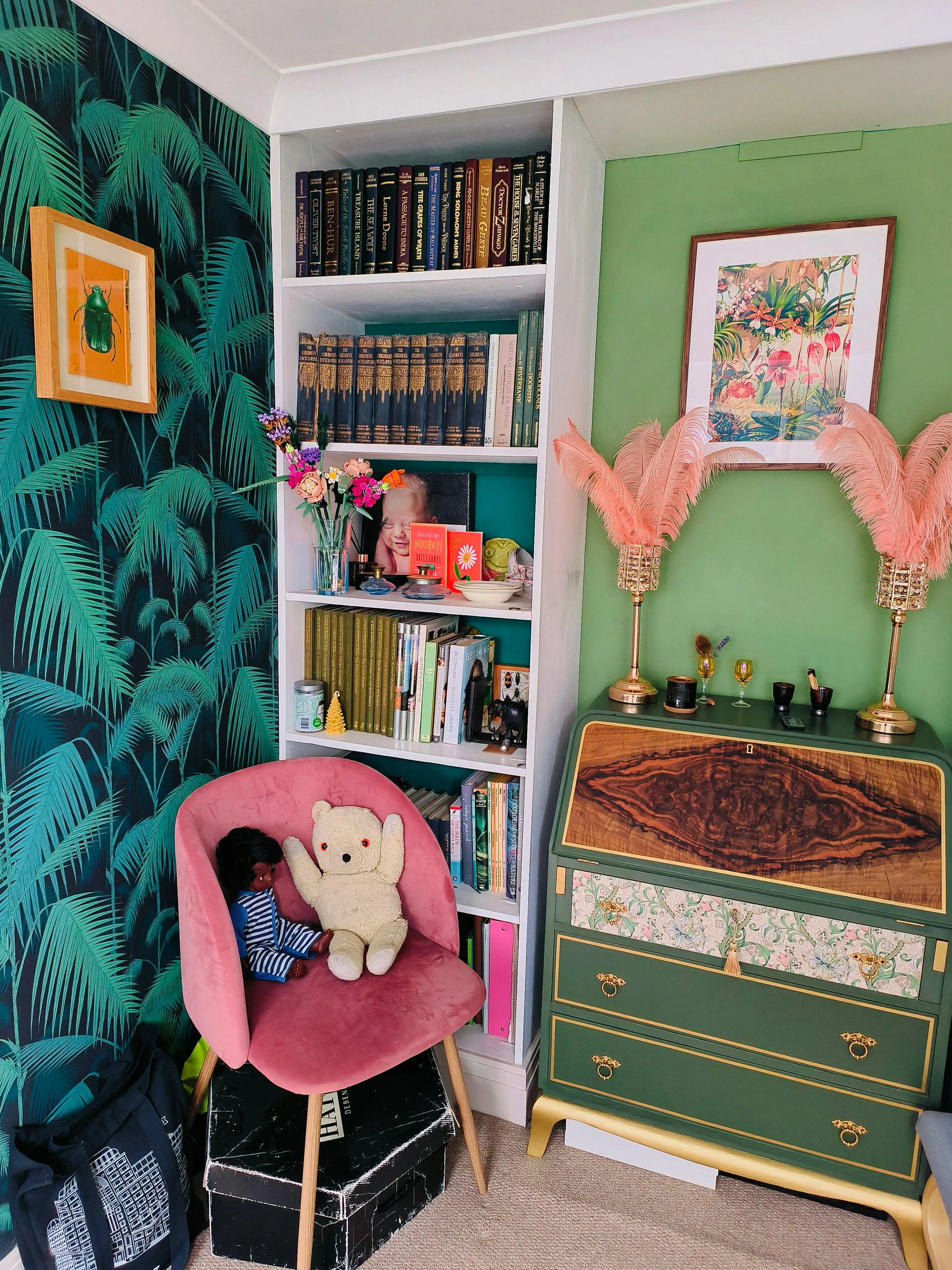 MADE TO ORDER: Original Vintage Painted Dressing Table, Art Deco Inspi ...