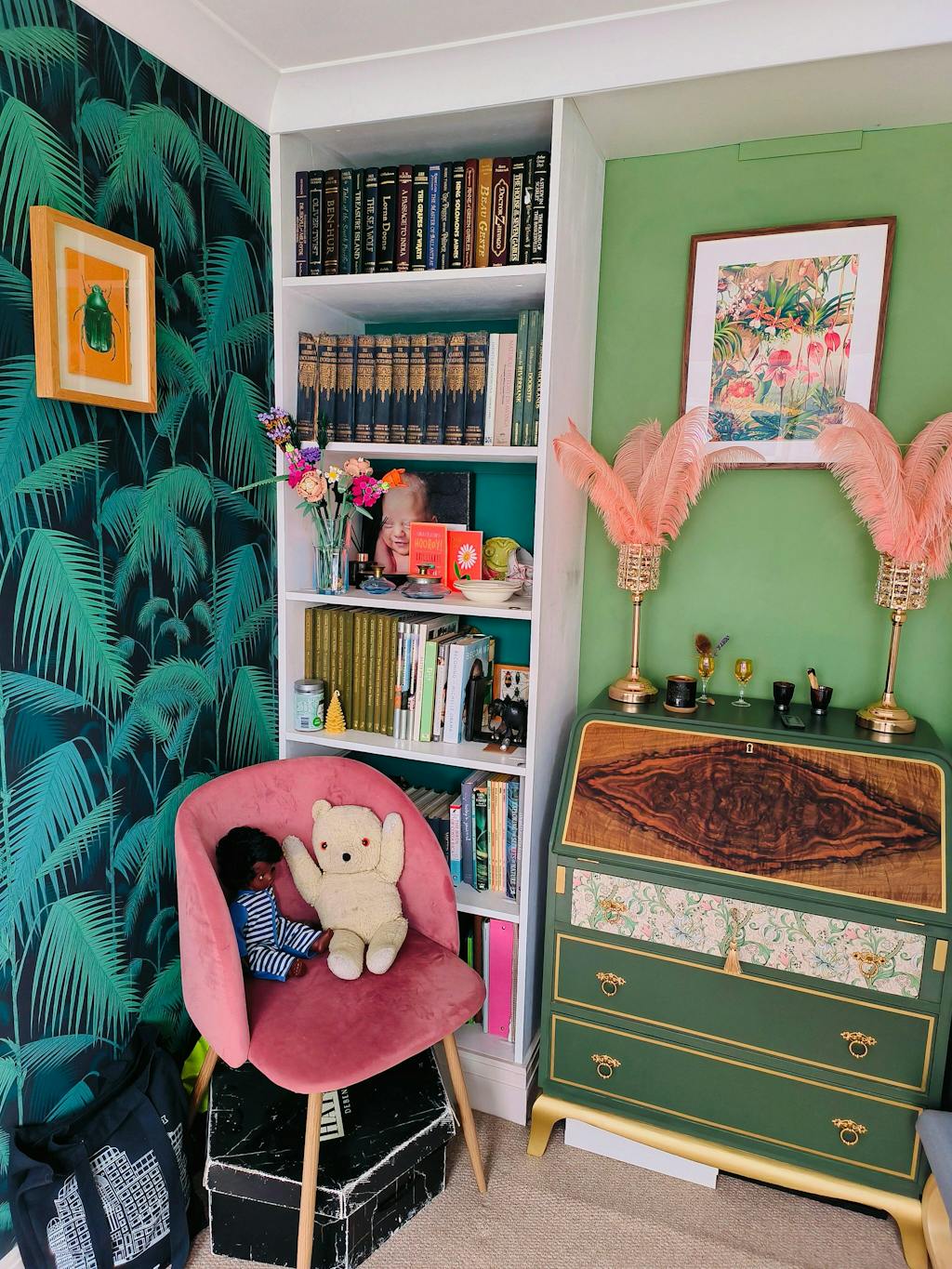 MADE TO ORDER: Original Vintage Painted Dressing Table, Art Deco Inspi ...