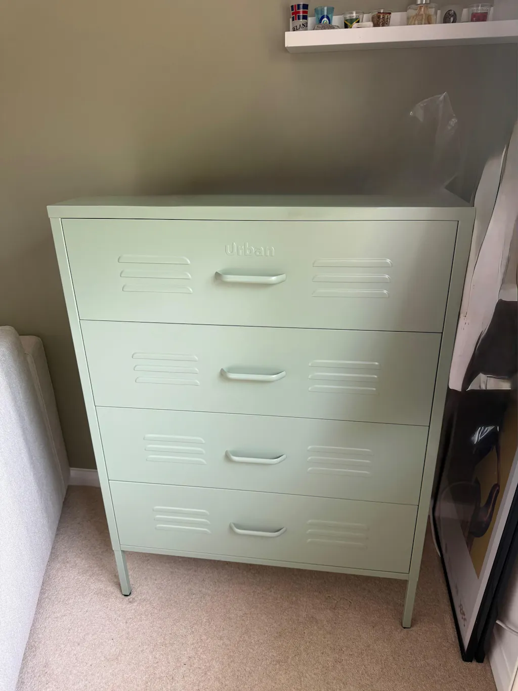 The Bromley | Bedside Locker | Light Pink | Urban Lockers