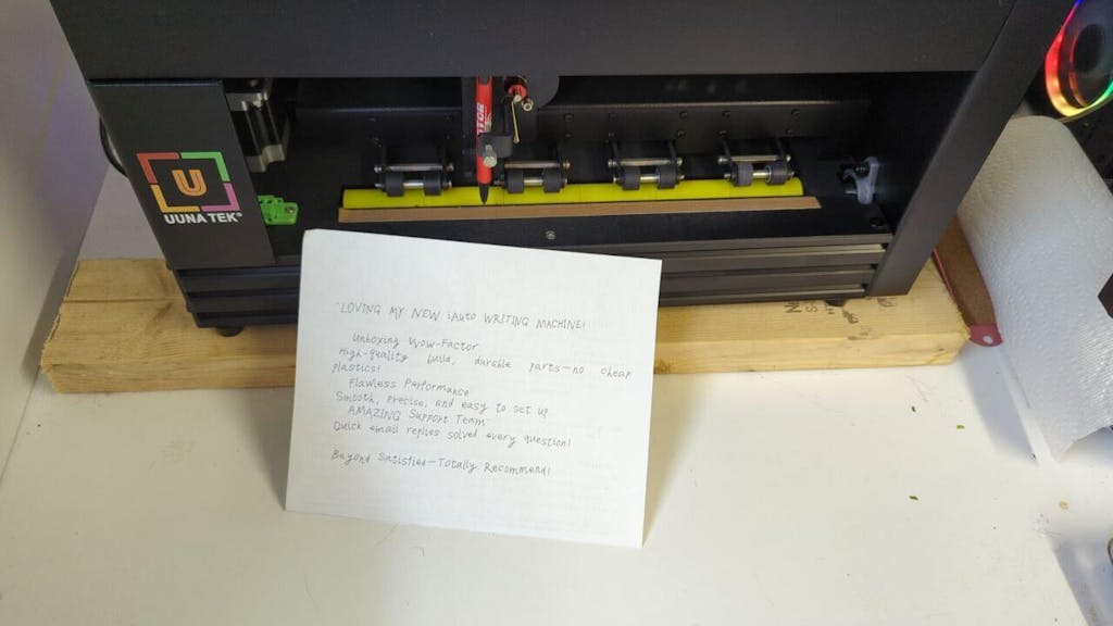 UUNA TEK iAuto - Automatic Writing Machine for Bulk Writing