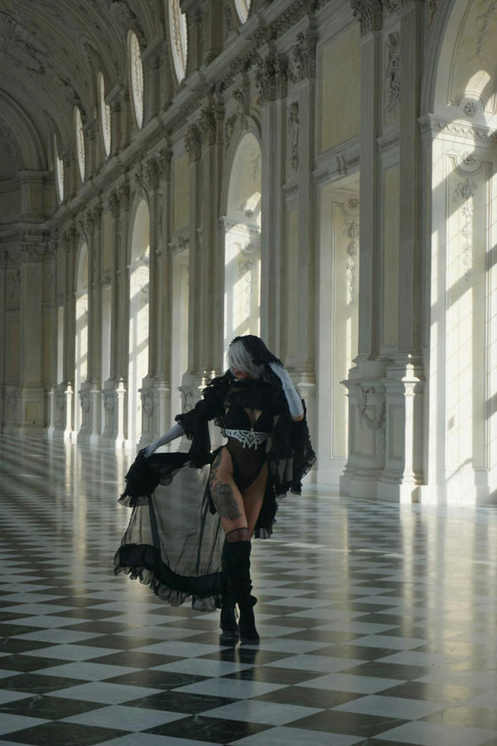 Uwowo Nier: Automata 2B Black Wedding Dress Bride Cosplay Costume ...