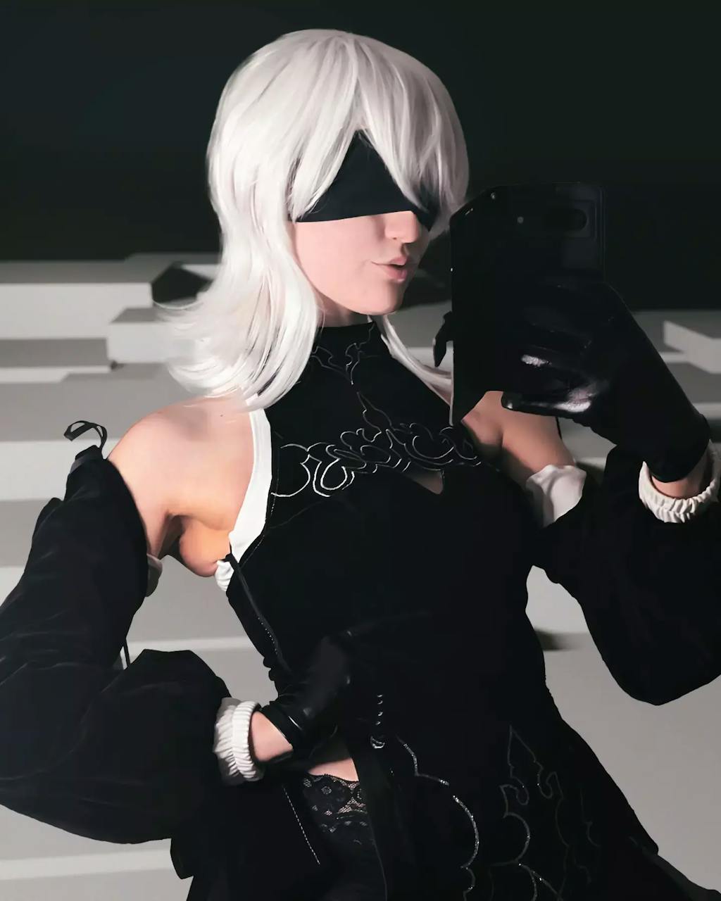 Uwowo NieR Reincarnation 10H YoRHa Sentinel Savior Cosplay Wig Middle ...