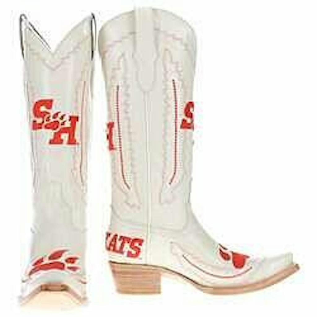 Women's Texas State University Bone Snip Toe Boots