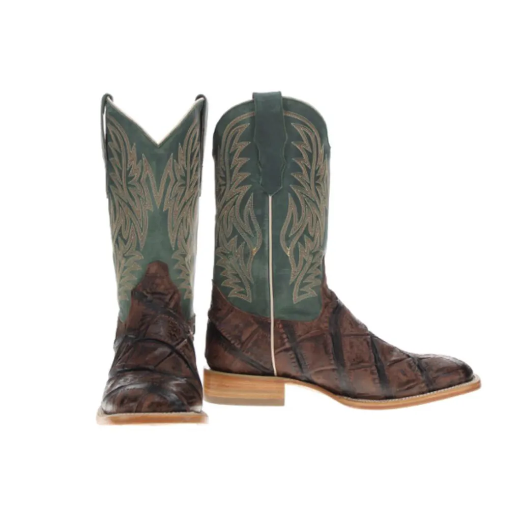 Men's Mocha Alligator Print Cowboy Boots | Vaccari Boots