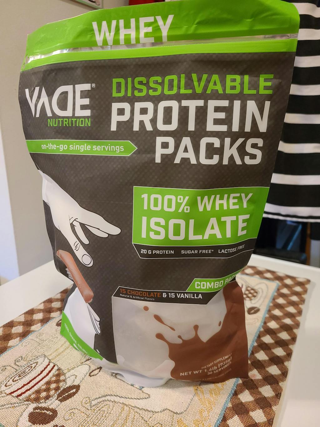 VADE Nutrition 100% Whey Isolate Protein Dissolvable Protein Packs
