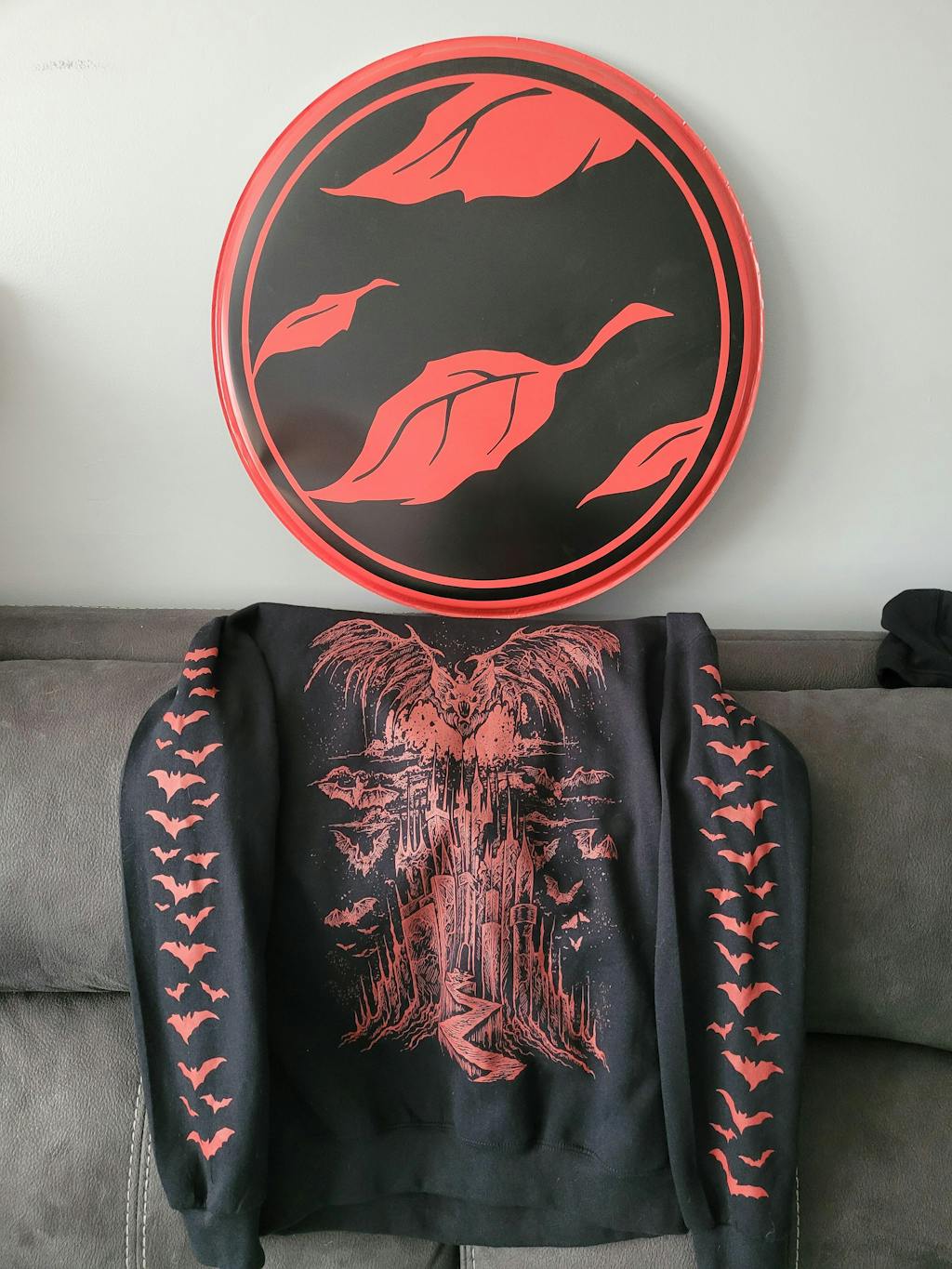 Vampire Castle Sweatshirt w/ Bat Sleeves [BLOOD RED] – VampireFreaks