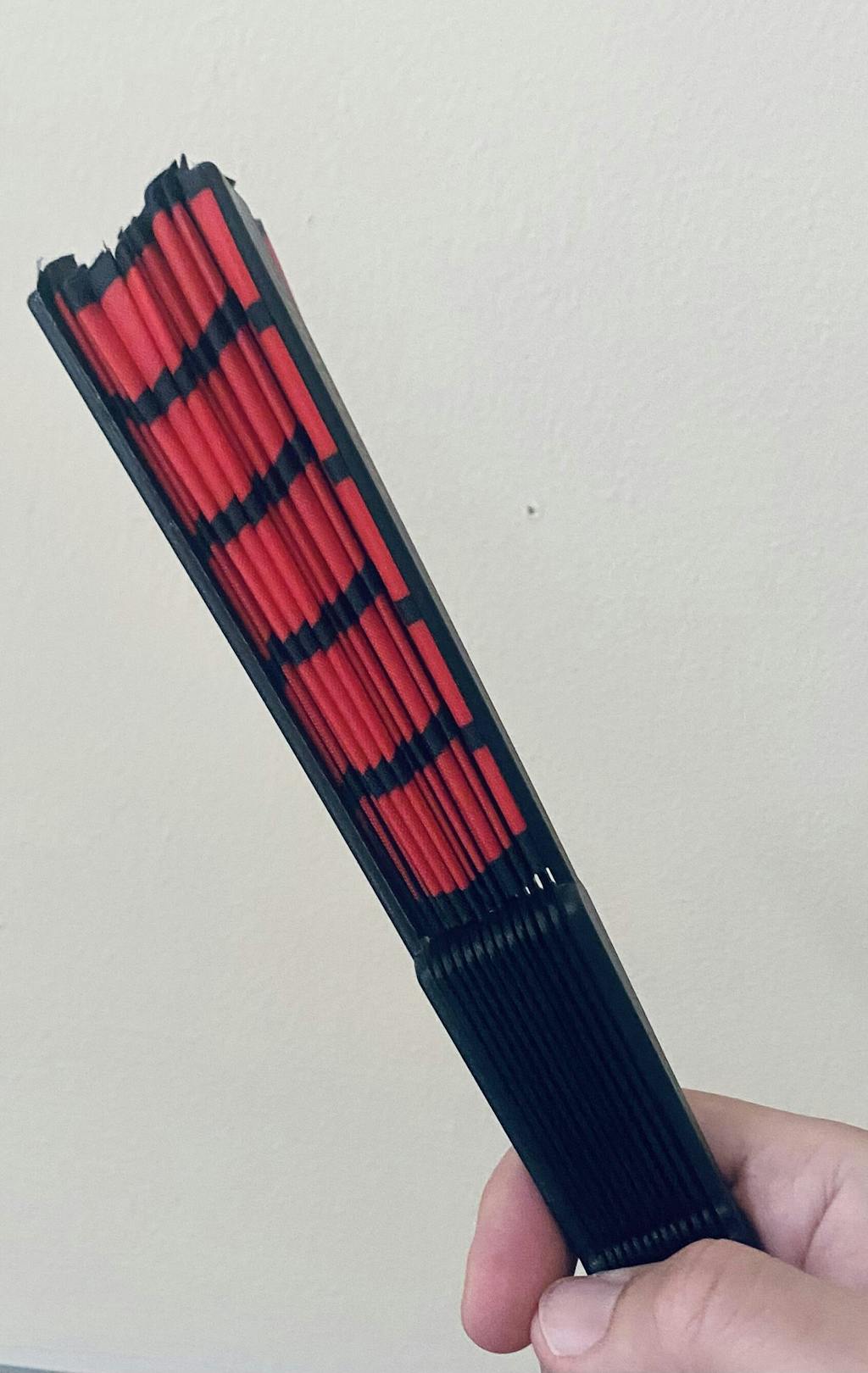 Spiderweb Scallop Fan [Red] – VampireFreaks