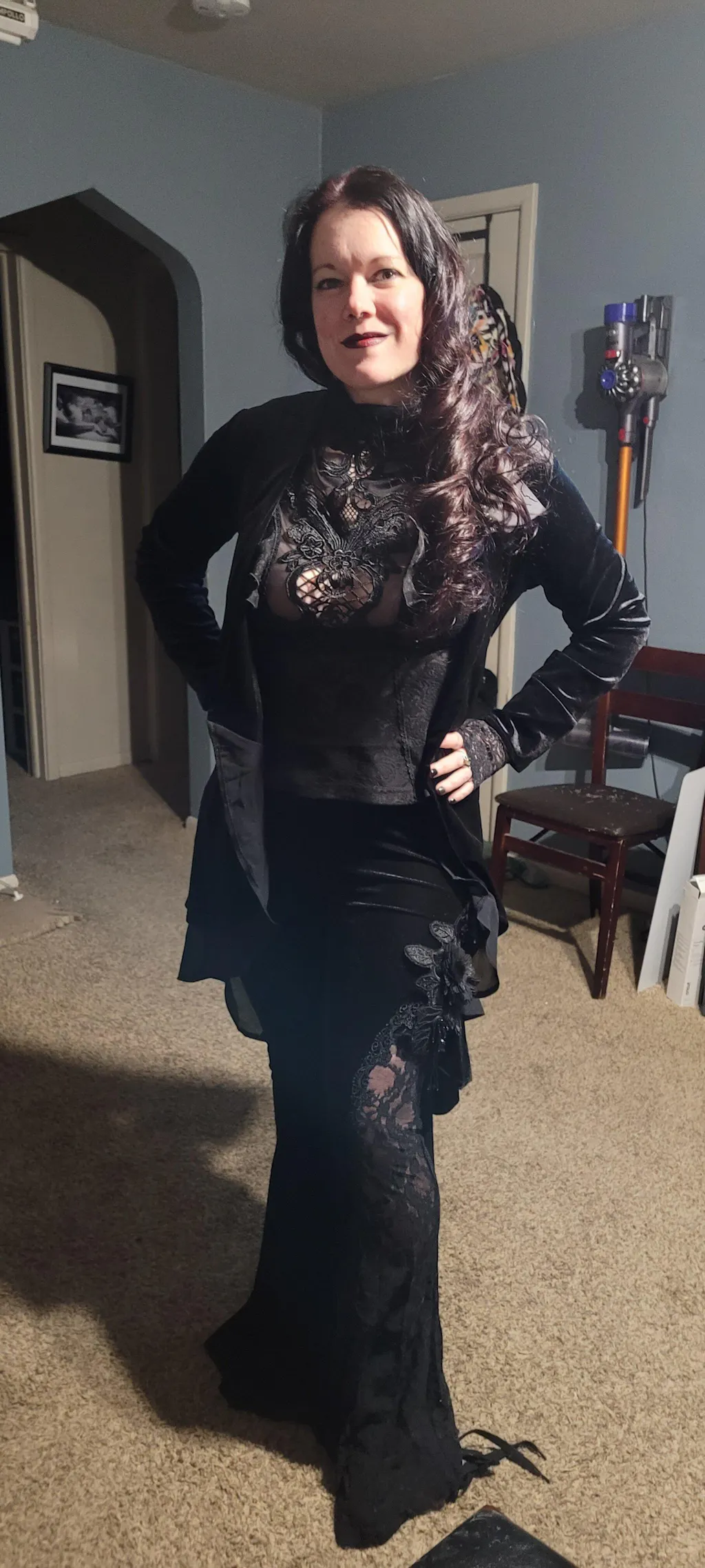 Velvet Vampire Goth Lace Flare Pants – VampireFreaks