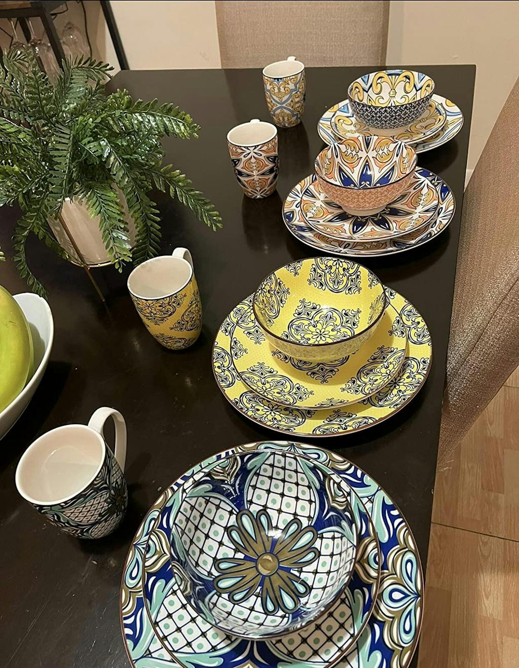 Glossy Boho Dinnerware | 16 Piece Set