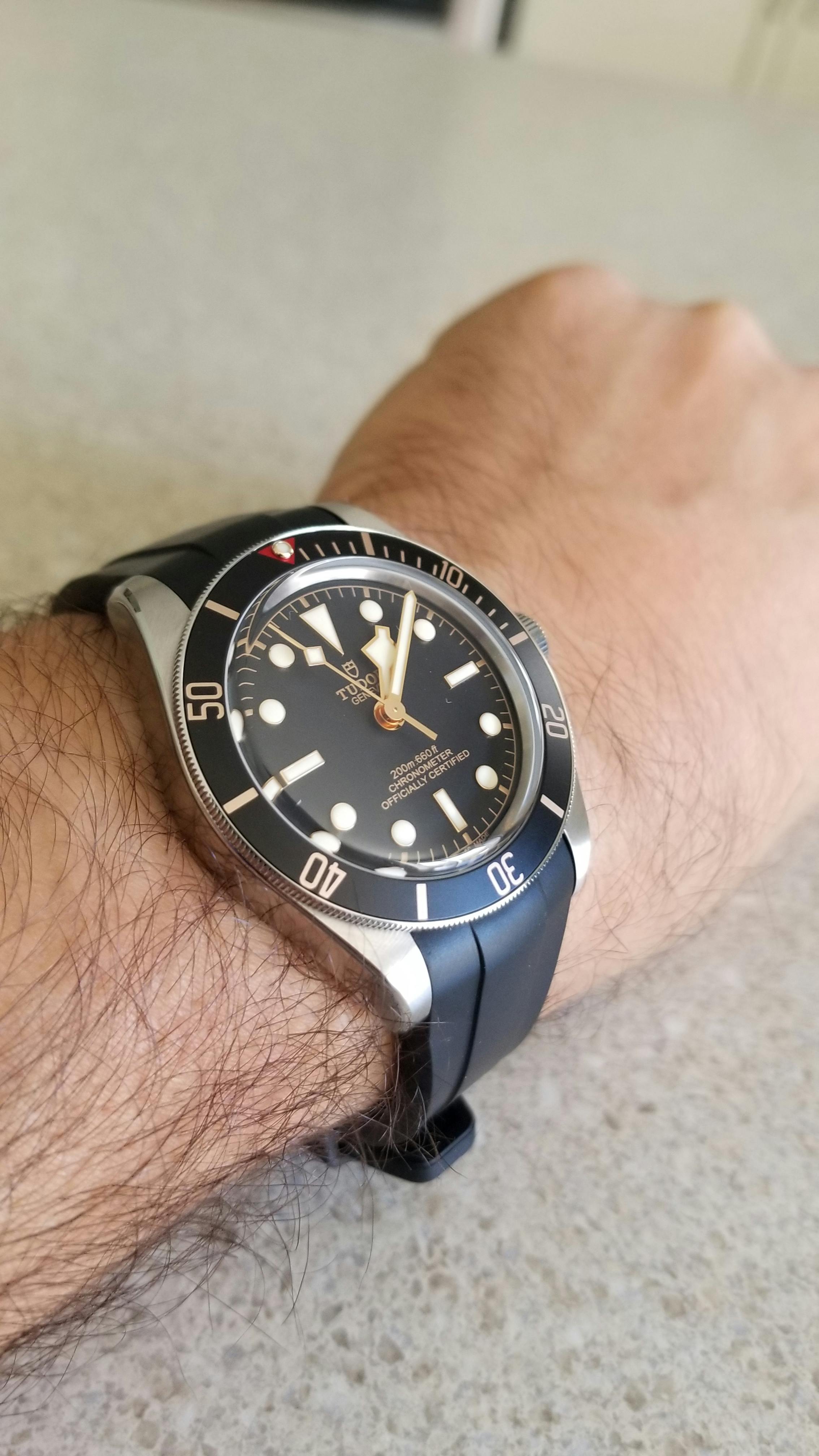 VanguardStraps | Black Rubber Strap for Tudor Black Bay 58 - Vanguard ...