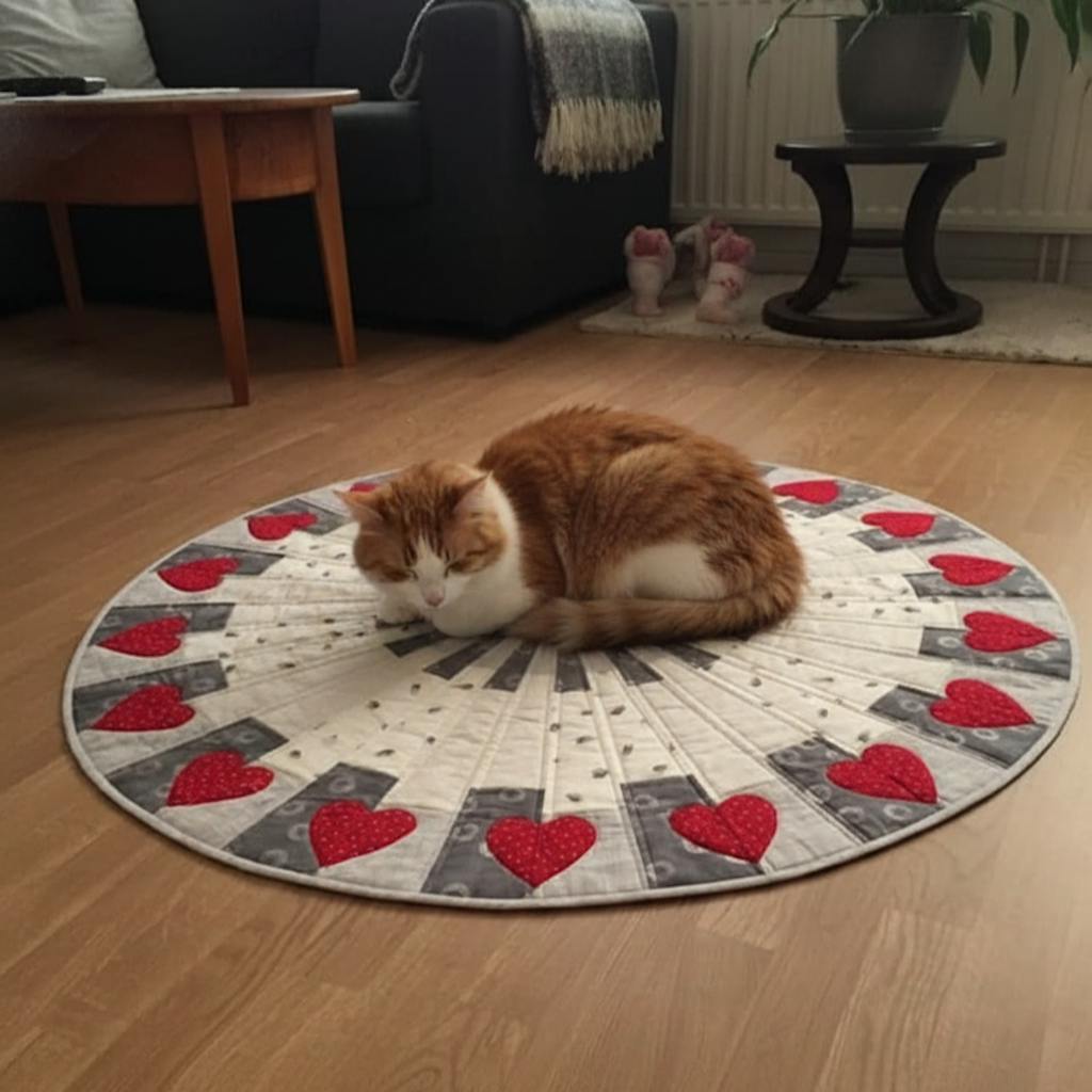 Ancient Feathers Quilted Round Mat NCU0PT7435 – Vantique