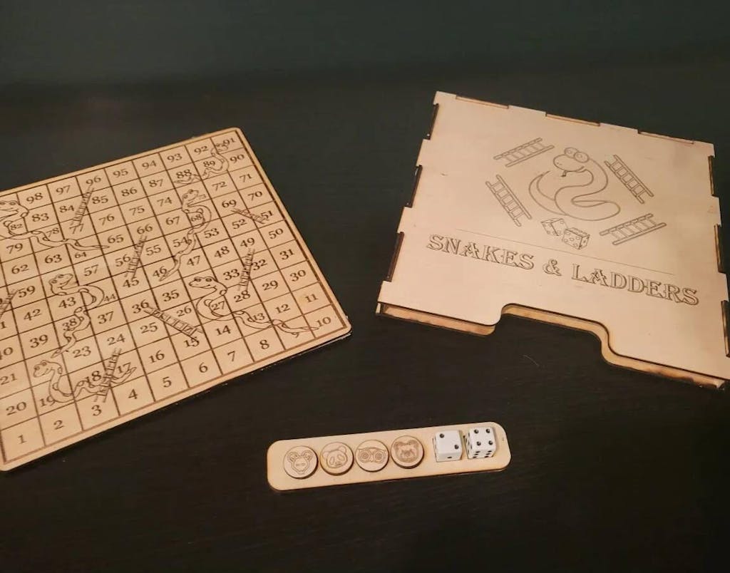 Digital Laser Cutting Files to Make Wooden Game Boards Snakes-Ladders ...