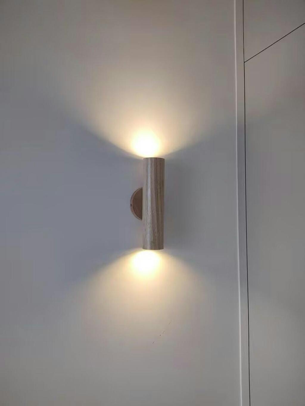 Nordic Rotating Wood LED Spotlight Wall Mounted Lamp | VAXLAMP