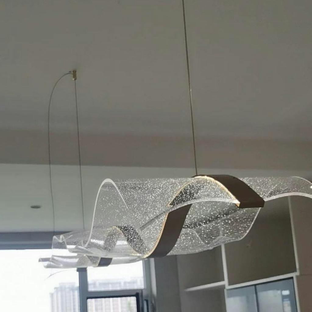 Modern Minimalist Luxury Ribbon Acrylic Chandelier | VAXLAMP