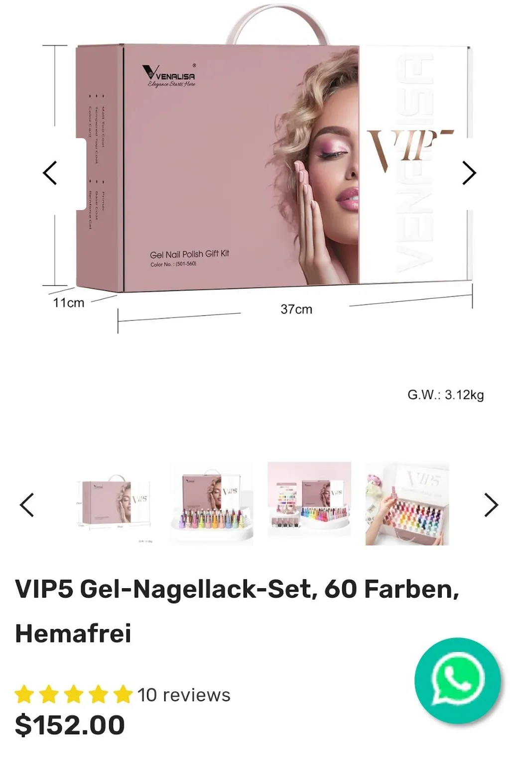 Venalisa VIP5 Gel Polish Kit 60 Colors Hema Free